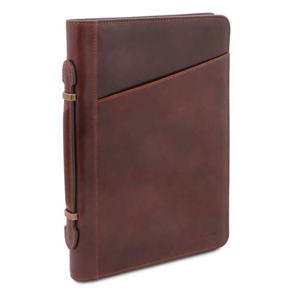 Exclusive Leather Document Case with Handle - Claudio - Domini Leather