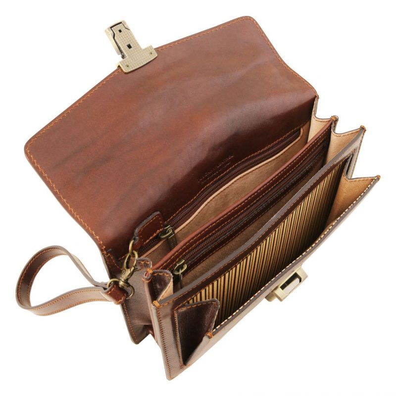 Exclusive Leather Handy Wrist Bag for Men - Tommy - Domini Leather
