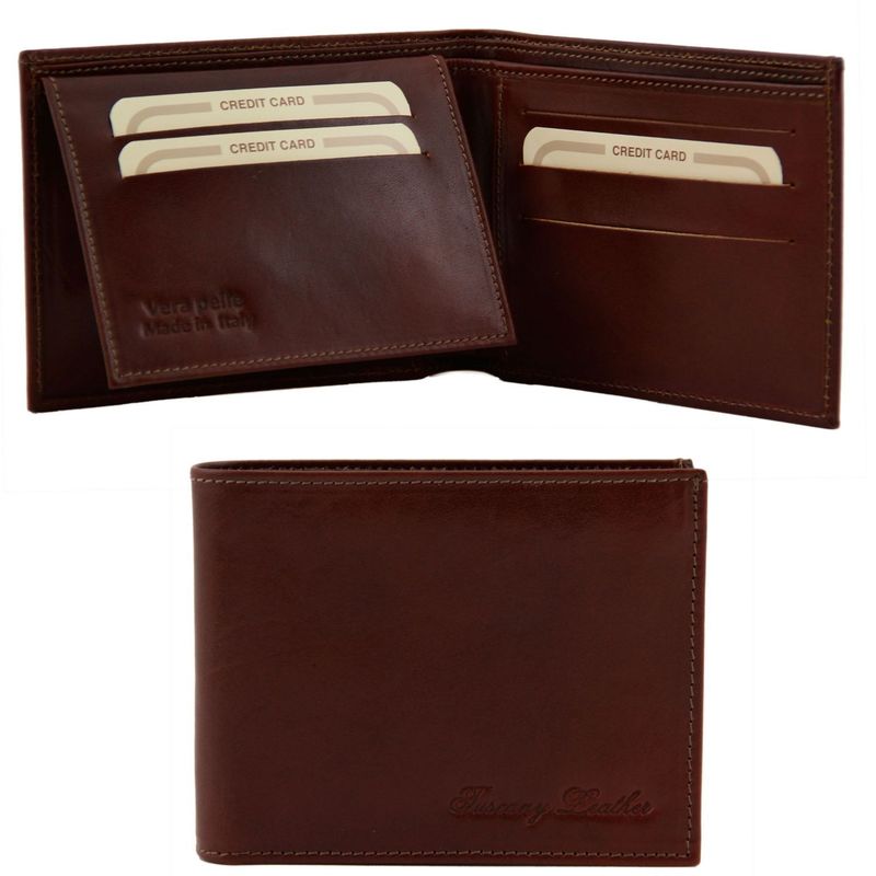 Exclusive Leather 3 Fold Wallet for Men - Paesana - Domini Leather