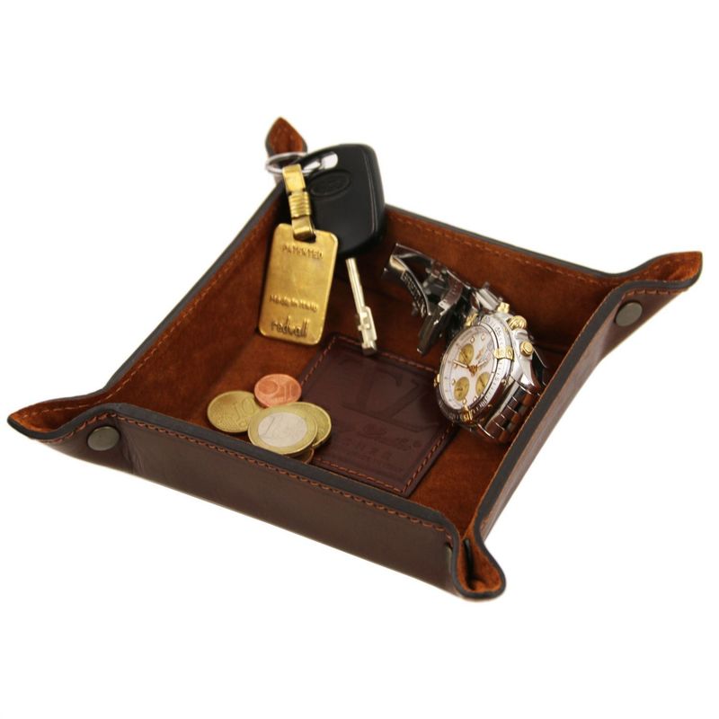 Exclusive Leather Valet Tray - Small Size - Domini Leather
