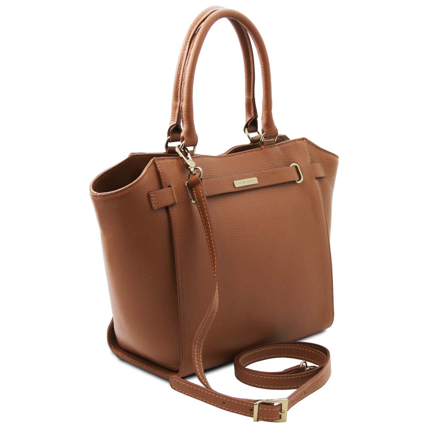 Leather Shopping Tote Handbag - Clara - Domini Leather